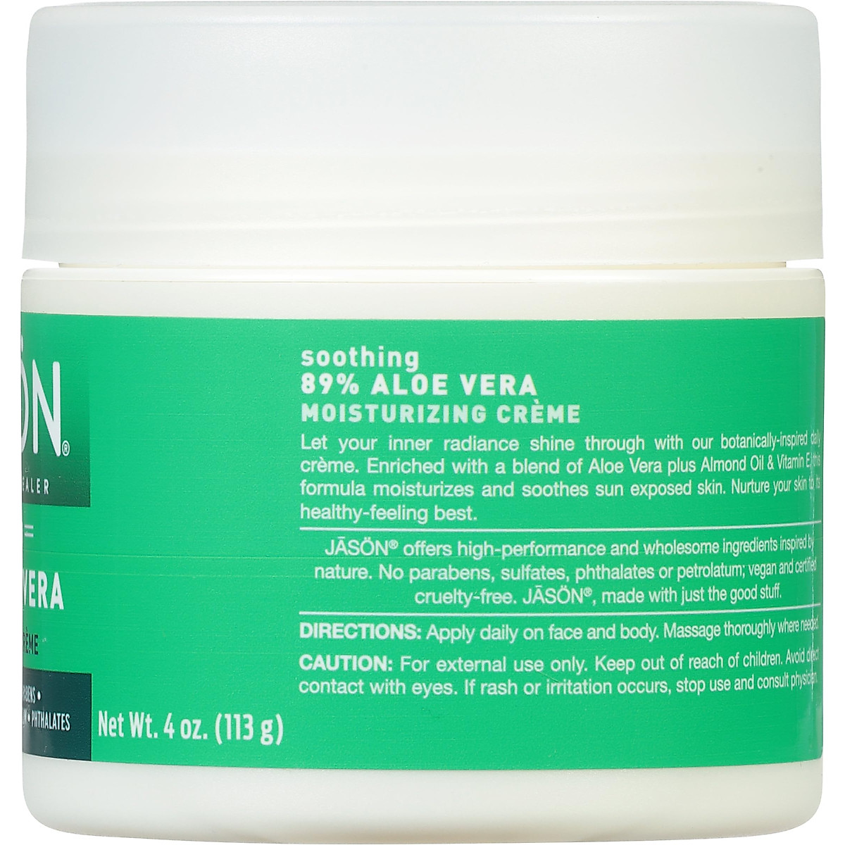 Jason Soothing 89% Aloe Vera Moisturizing Creme 4 oz