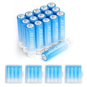 REACELL 16Pcs Rechargeable AAA Batteries, 1.2V 1100mAh High Capacity NiMH Triple AAA Batteries
