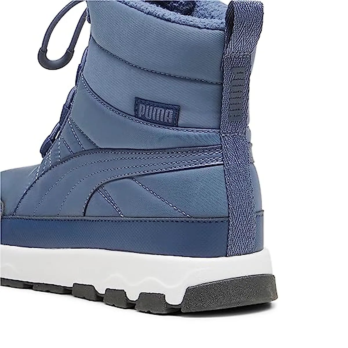 PUMA Evolve Boot Alternative Closure Snow Shoe, Inky Blue-Persian Blue White, 1 US Unisex Little Kid