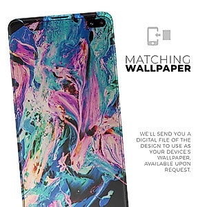 DesignSkinz Liquid Abstract Paint V20 Protective Vinyl Decal Wrap Skin Cover Compatible with The Samsung Galaxy S20 (Screen Trim & Back Glass Skin)