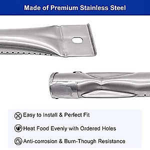 Aibabcue Grill Replacement Parts for Grill Master 720-0737, Nexgrill 720-0737 Grill Model, Stainless Steel Heat Plate Shield Tent, Gas Grill Burner for Tera Gear 780-0390, Grill Master Parts 720-0737