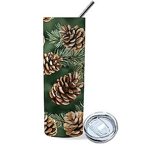 Medpol rustic christmas theme insulated tumblers coffee cup Gift，rustic christmas theme Drinking Glasses-Tea Cup-Coffee Mug tumbler with lid and straw 20 oz insulated tumbler cups