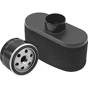KLWZH 11013-0752 Air Filter 49065-7007 Oil Filter for Kawasaki FR651V FR730V FS481V FS541V FS600V FS730V 4-Cycle Engine Lawn Mower Tractor 11013-7047 Air Filter Replacement