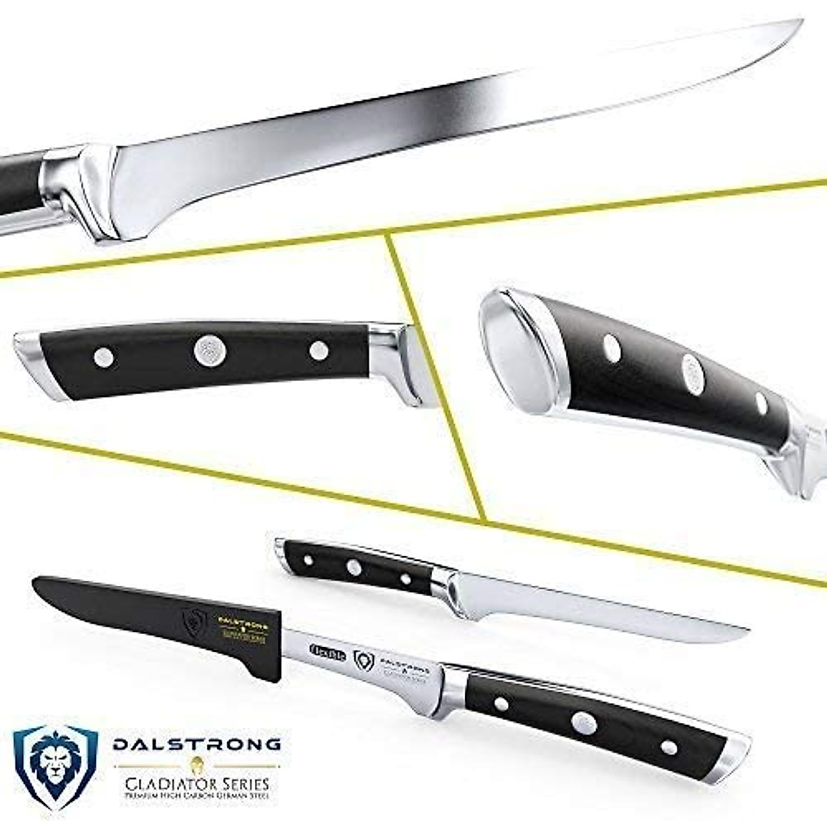 The Gladiator Series Butcher Bundle - The Gladiator Series 12" Slicing & Carving Knife (Granton Edge) Bundled with The Gladiator Series 6" Boning Knife