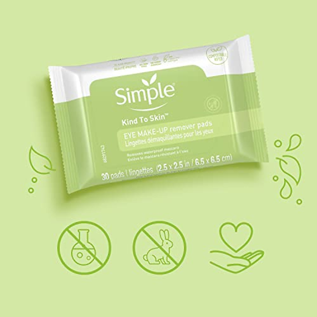 Simple Eye Makeup Remover Pads Makeup Remover 30 count