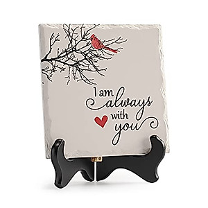 LukieJac Red Cardinal Gifts Decor Condolence Memorial Gifts For Loss Of Mother Father Husband In Loving Memory Funeral Remembrance Memory Plaque Wooden Stand Bereavement Grief Gifts For Loss Of Mom