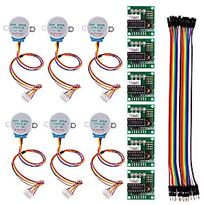 6 PCS 28BYJ-48 ULN2003 5V Stepper Motor + ULN2003 Driver Board