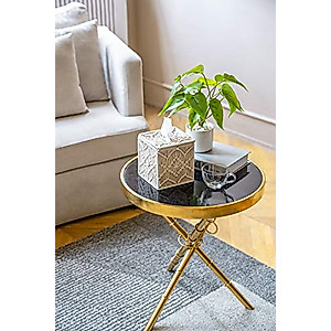 Mkono Macrame Tissue Box Cover and Boho Storage Baskets Organizer for Home Bedroom Living Room College Dorm Bed, Set of 3