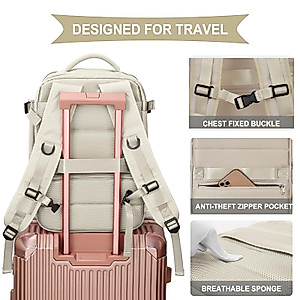 Large Travel Backpack Women, Carry On Backpack,Hiking Backpack Waterproof Outdoor Sports Rucksack Casual Daypack School Bag Fit 14 Inch Laptop with USB Charging Port Shoes Compartment