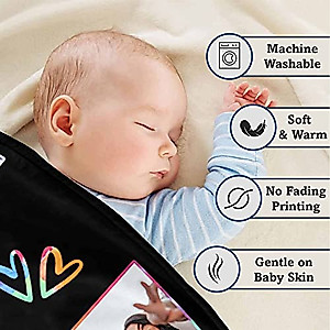 Artsadd Customized Best Friend Picture Blanket Custom Friend Birthday Gifts for Women, Friends are The Family We Choose Personalized BFF Throw Blanket Funny Friendship Gifts for Girl Sister 50x60