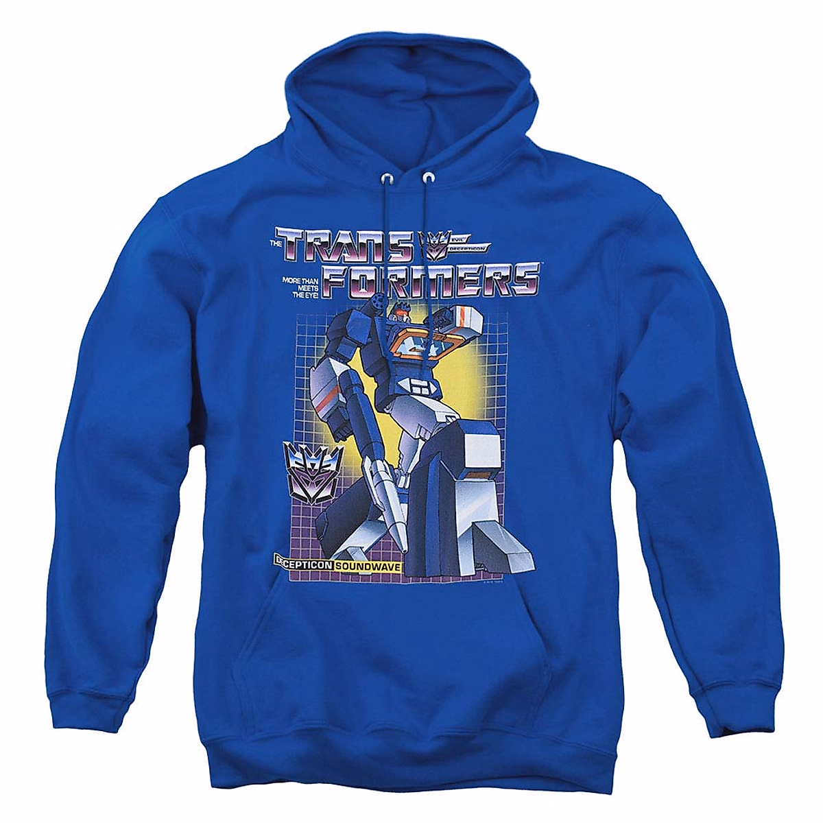 Popfunk Transformers Soundwave Pullover Hoodie & Stickers - Small, A. Royal Blue