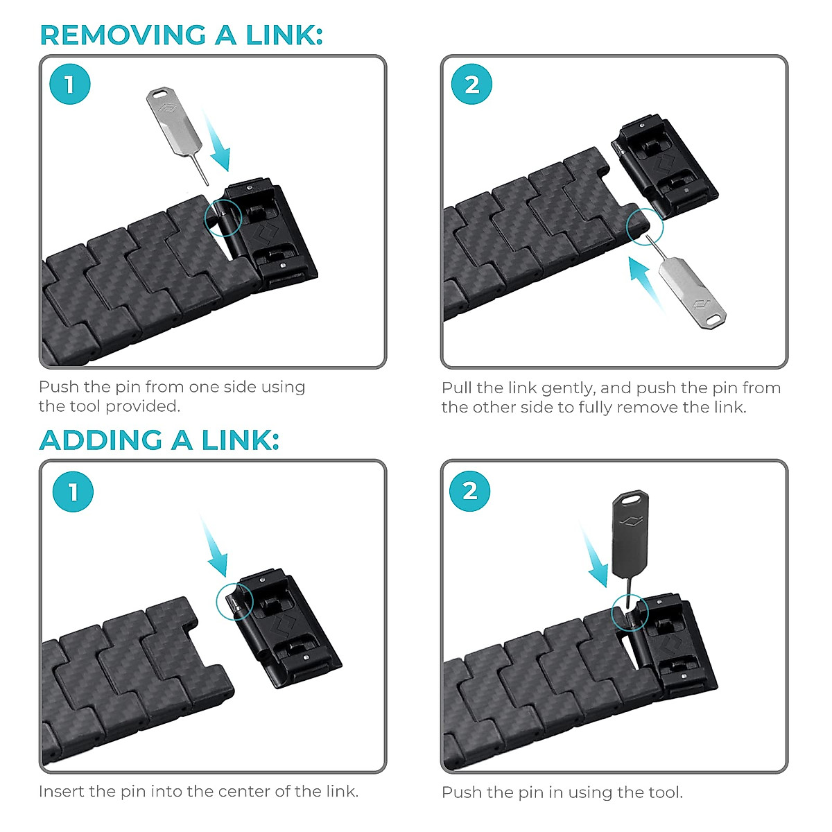 PITAKA Apple Watch Band, 100% Carbon Fiber, Lightweight & Comfortable, Customizable Size, Compatible with Apple Watch Series 8/7/6/SE/5/4/3/2/1