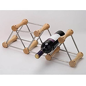 DOUBA DIY Wooden Metal Wine Rack, Transforming Bottle Rack, Kitchen Bar Assembly Wine Rack Wine Set