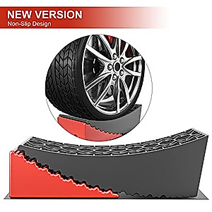 Rophor Camper Leveler 2 Packs, New Version Ramps Kit for Travel Trailer, Up to 35,000 lbs, Non-Slip Design, Faster and Easier Than RV Leveling Blocks