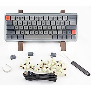 Clack Solid Aluminum Mechanical Keyboard - Cherry MX Brown Switches - Hot swappable - GK64, Grey