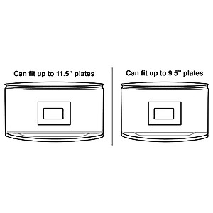 In This Space Grey Twill Hard Shell(tm) Two Square China Plates Storage Container With Secure Lid for dinner round or square plates (11.5” and 9.5”)