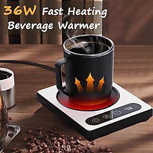 Gmaxty Coffee Mug Warmer,Coffee Warmer for Desk,Coffee Warmer with 9 Temperature Settings & 1-12 Hour Timer Auto Shut Off, Cup Warmer for Heating Coffee, Beverage, Milk, Tea and Hot Chocolate