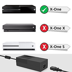 Oussirro Power Supply for Xbox One, AC Adapter Replacement Charger with Cable for Xbox One, Power Brick for Xbox One 100-240V