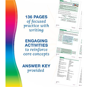 Spectrum 5th Grade Writing Workbooks, Ages 10 to 11, Grade 5 Writing, Informative, Persuasive, News Report, Article, and Story Writing Prompts, Writing Practice for Kids - 136 Pages