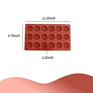 YMPEKA Donut Mold Silicone for Baking Mini Donut Pan 18 Cavity Doughnut Baking Mold Tray BPA Free and Dishwasher Safe, Non-stick Silicone Baking Pan for Making Muffin Cakes, Tart, Bread