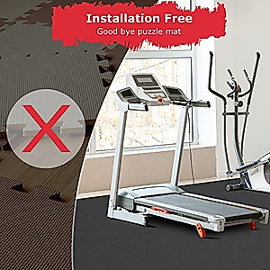 Elevens Large Exercise Mat 9 x 6 ft 7mm Thick Premium Ultra-Durable Non-Slip Workout Mat for Home Gym Flooring, Ideal for Cardio, Fitness, Non-Toxic, Non-Slip Barefoot Exercise Yoga Mat black