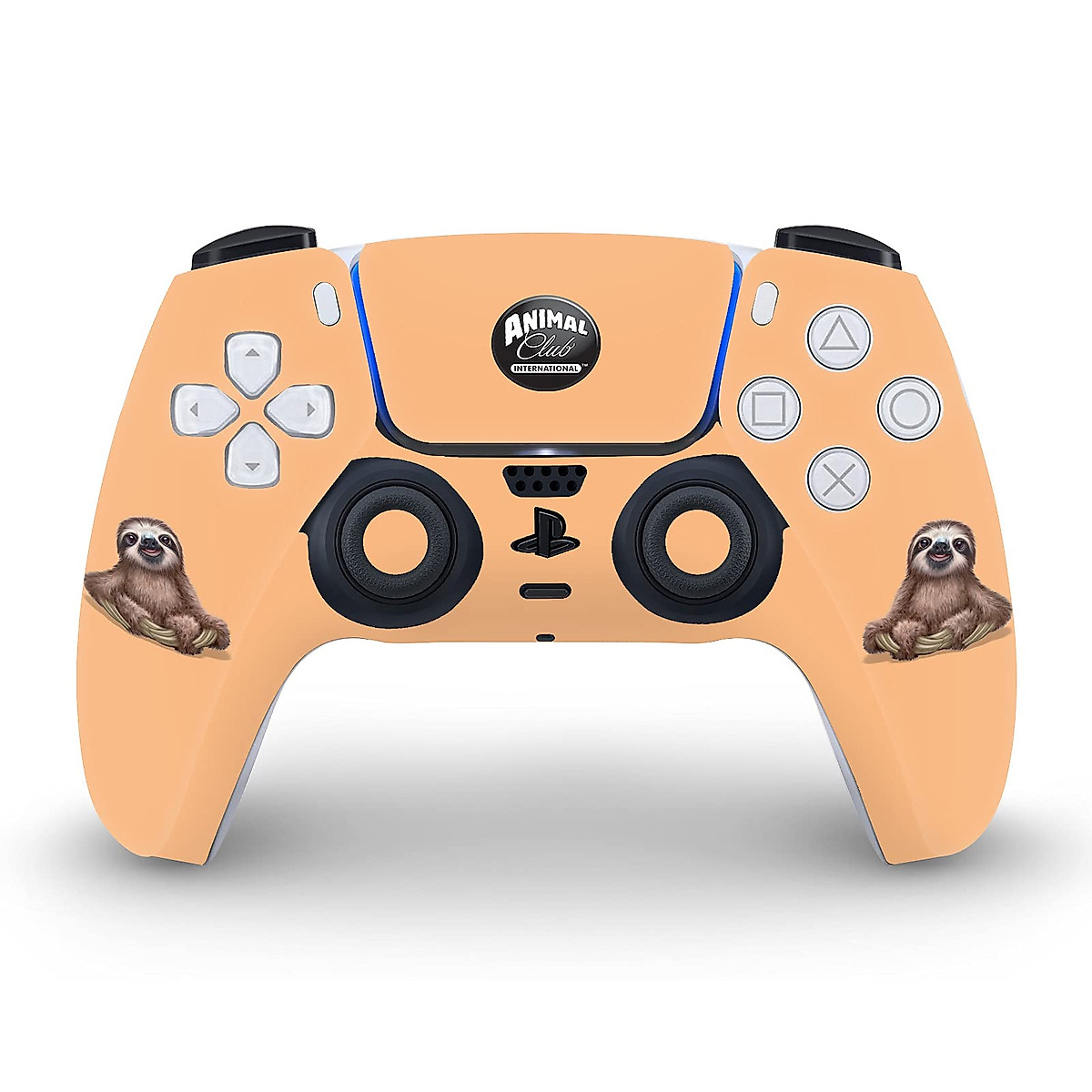 Head Case Designs Officially Licensed Animal Club International Sloth Faces Vinyl Faceplate Sticker Gaming Skin Decal Compatible With Sony PlayStation 5 PS5 Disc Edition Console & DualSense Controller