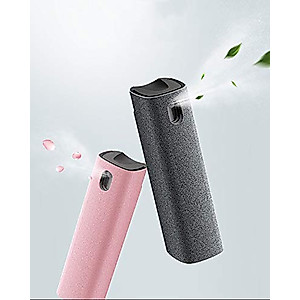 YTT Screen Cleaner, All-in-One Spray & Wipe Cleaner, with Transparent Protective Shell for All Phones, Laptop and Tablet Screens (Pink)