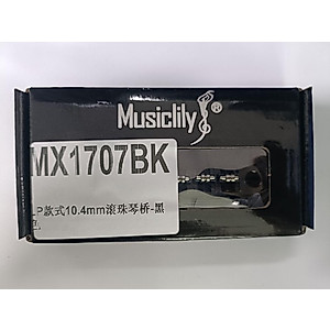 Musiclily Pro 52mm Guitar Roller Saddle Bridge Tune-O-Matic Bridge with M8 Post for Les Paul LP SG Electric Guitar, Black