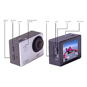 iJoy Arise 1080p Waterproof Action Cam Camera with Mounts and Accessories