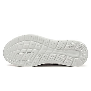 GOSPT Women's Mesh Mary Jane Flat Sneakers Comfortable Slip on Nursing Loafer Shoes Purple 10.5