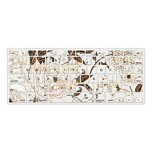 IVY Flower Series Case for MacBook Air 13 with M2 (Models: A2681) Hard Shell Case with Keyboard Cover Set - E