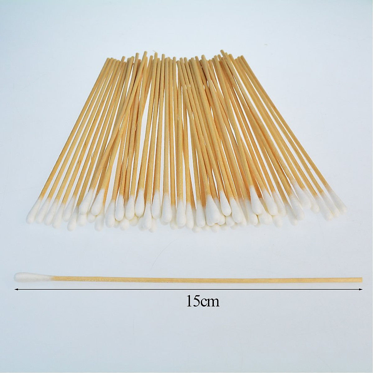 500 Pcs Swabs Cotton Sticks, Bantoye 6 Inches Cleaning Sterile Sticks with Wooden Handle for Wound Makeup Clean, Removal Residue