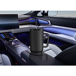 Meoky 40oz Tumbler with Handle, Leak-proof Lid and Straw, Insulated Coffee Mug Stainless Steel Travel Mug, Keeps Cold for 34 Hours or Hot for 10 Hours (Night)