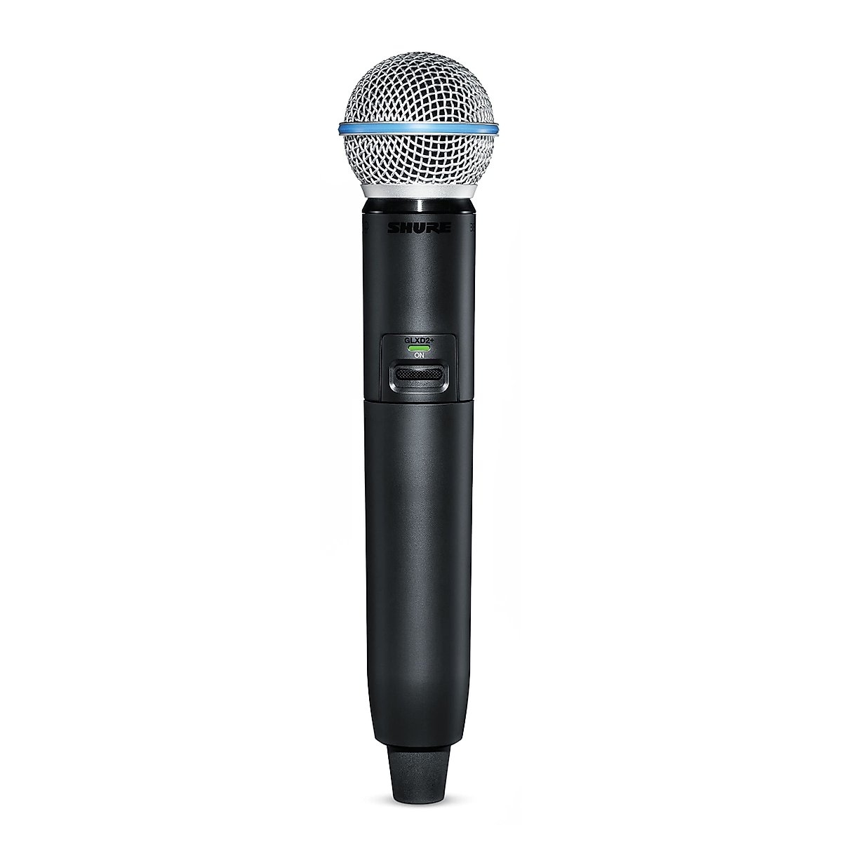 Shure GLXD2+/B58 Handheld Wireless Transmitter with BETA 58A Vocal Mic Capsule and SB904 Battery (12-Hour Life) - for use with GLX-D+ Dual Band Wireless Microphone Systems (Receiver Sold Separately)