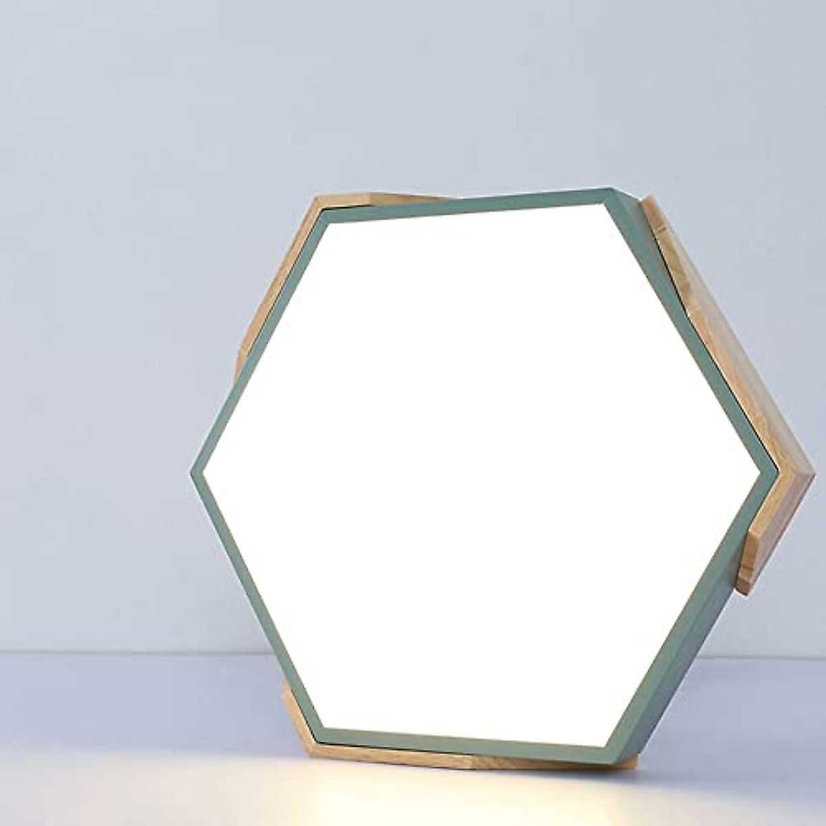 Close to Ceiling Lights, Creative Hexagon Ceiling Light Close to Ceiling LED Light Three-Color Dimmable Ceiling Light Nordic Indoor Ceiling Lamp Acrylic Lampshade Ceiling Lights for Living Room Bedro