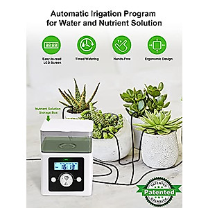 Automatic Watering System for Potted Plants,Indoor Watering System for Plants,Automatic Plant Waterer Indoor for Water and Nutrient Solution,with Programmable Timer, Real Time Clock