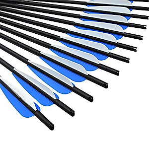 SHENG-RUI 16/18/20/22 inch Archery Crossbow Bolts Arrows Hunting Practicing Carbon Arrows Half Moon Nock for Targeting Hunting Outdoor Sport