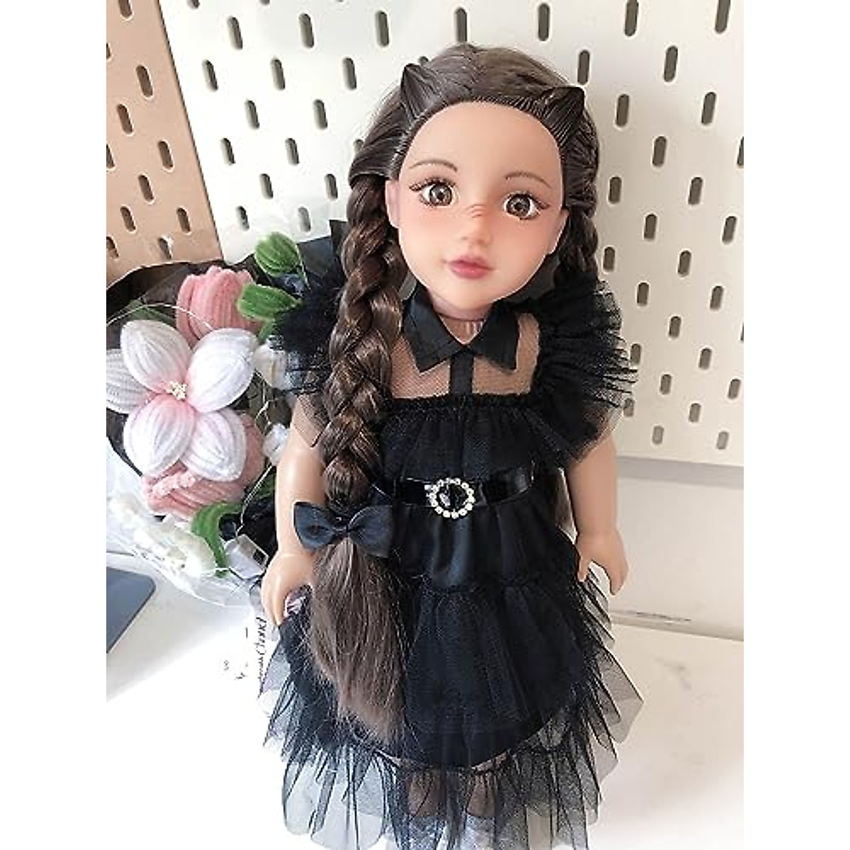 Sweet Dolly 18 Inch Doll Clothes Black Party Dress Costume Doll Accessories for 18 Inch Dolls (Doll NOT Included)