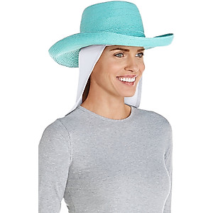 Coolibar UPF 50+ Unisex Windom UV Hat Drape - Sun Protective (One Size- White)