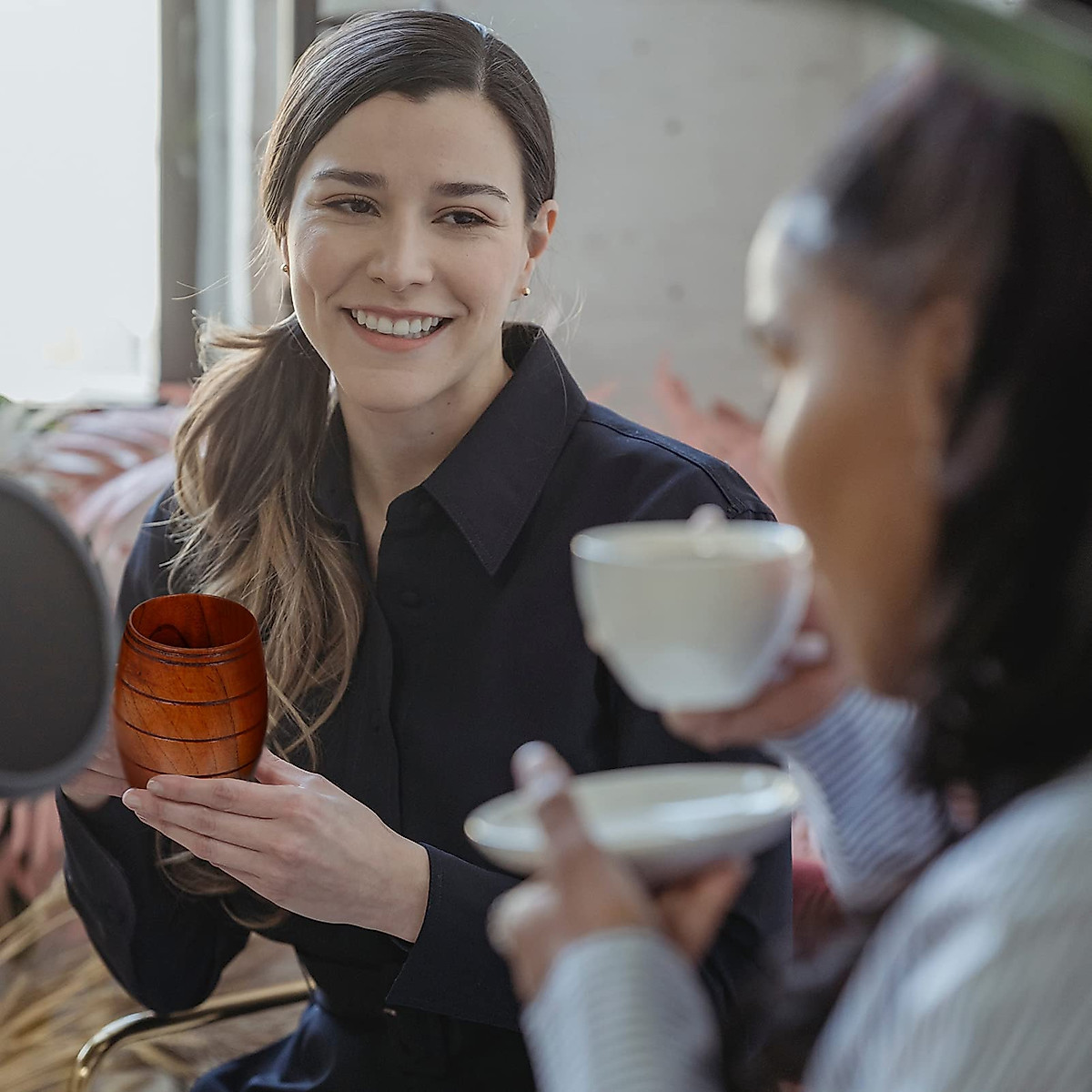 Cabilock Vintage Tea Cups 6 pcs Mugs Antique Drinkware Bar Tea Mug Drinking Japanese Cream Drinks Cups Cup Beverage Wine Champaign for Multipurpose Delicate Style Wood Hot Modeling Ice Vintage Cups