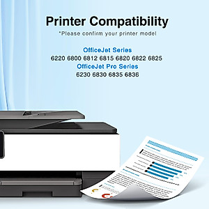 934XL 935XL High Yield Ink Replacement for HP 934 and 935 Ink Cartridges Combo Pack, Compatible for HP Officejet Pro 6830 6230 6835 6812 6815 6820 Printer, 4-Pack(Black Cyan Magenta Yellow)