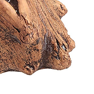 WellieSTR 1pc Wood Stump Log Concrete Planter/Succulent Pot/Plant Pot, Imitating Wood Flower Cement Planters for Succulents Flowerpots Bonsai Decor,16x10x6cm