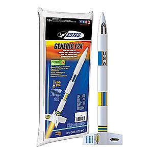 Estes Generic E2X Flying Model Rocket | Build Your Own Beginner Rocket Kit | Soars up to 1000 ft. | Fun Educational Activity | STEM Kits