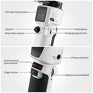Zhiyun Crane M3 3-Axis Handheld Gimbal Stabilizer for Mirrorless Cameras, Compatible with Sony A6600, A6500, A6000, RX100 M7, GX85, for Gopro Hero10/9/8 5/6/7,iPhone 13 12 XS-Pro Max