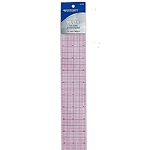 Westcott 8ths Graph Ruler, 2 x 24, Transparent (W-248)