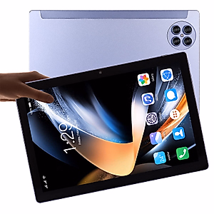 GLOGLOW 10. 1 Inch Tablet, 2.4G 5G WiFi 100-240V 8MP Front 16MP Rear Fast Charging Support Blue Tablet PC 8 Core CPU for Learning for Android 12 (US Plug)