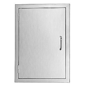 BBQ Access Door 17W x 24H BBQ Island Door Brushed Stainless Steel Perfect for Outdoor Kitchen or BBQ Island (17W x 24H)