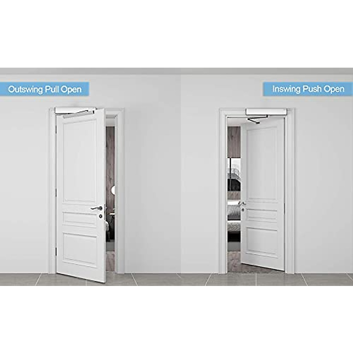 Olideauto Automatic Swing Door Opener,Commerical Wireless Door Operator with Wireless Handicap Push Buttons and Slimline Wireless Push Panels