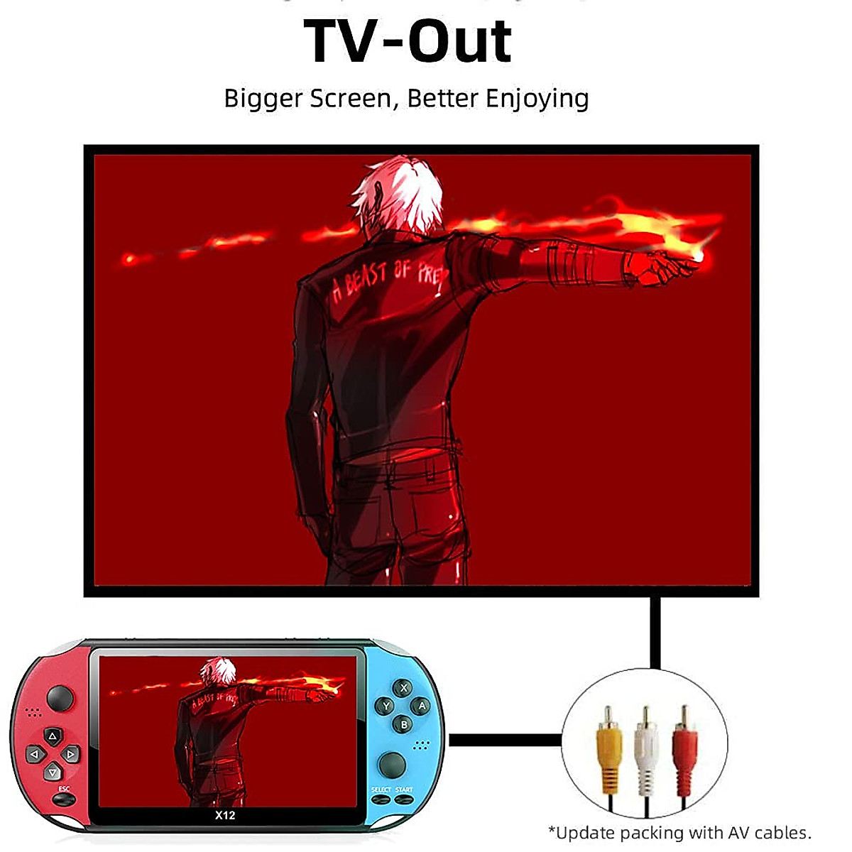 Handheld Game Console 5.1 inch Pro Retro Games Consoles Built-in Classic Games Rechargeable Battery Portable Style Game Consoles X12