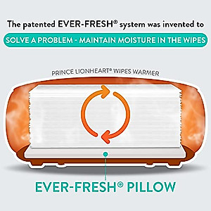 Prince Lionheart Ever-Fresh Wipe Warmer Replacement Pillows for Ultimate Baby Wipe Warmer That Keeps Baby Wipes Warmer Fresh, Prevents Discoloration or Drying Out Of Baby Wipes - 2 Pack